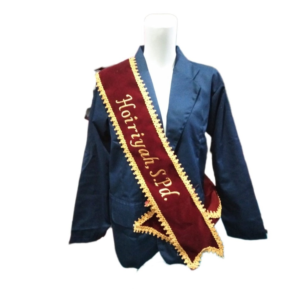 Jual Selempang Wisuda Bordir Bahan Bludru Halus Custom Nama atau ...