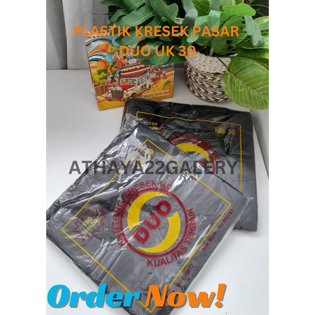 Jual KANTONG PLASTIK KRESEK PASAR HITAM WARUNG Duo HITAM UKURAN 30 ISI ...