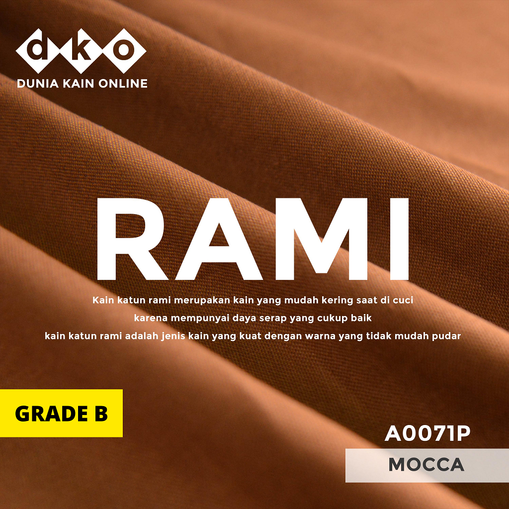 Jual Grade B - DKO Kain RAMI Linen Premium Warna Mocca | Shopee Indonesia