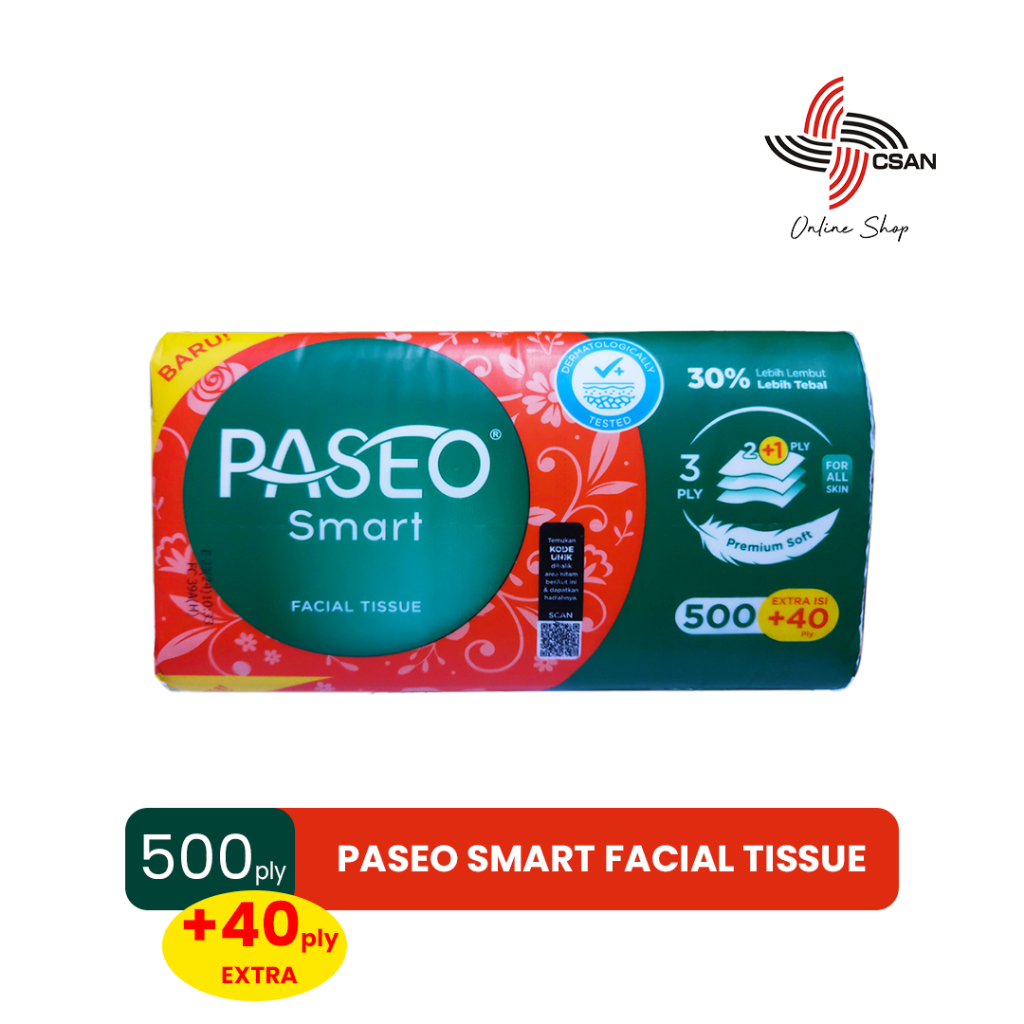Jual Paseo Smart Facial Tissue 500 + 40 Sheets | 3ply | Shopee Indonesia