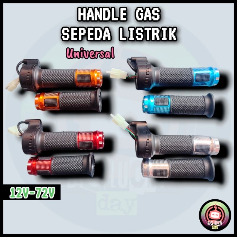 Jual HANDLE GAS SEPEDA LISTRIK UNIVERSAL 12V-72V WARNA MERAH BIRU ...