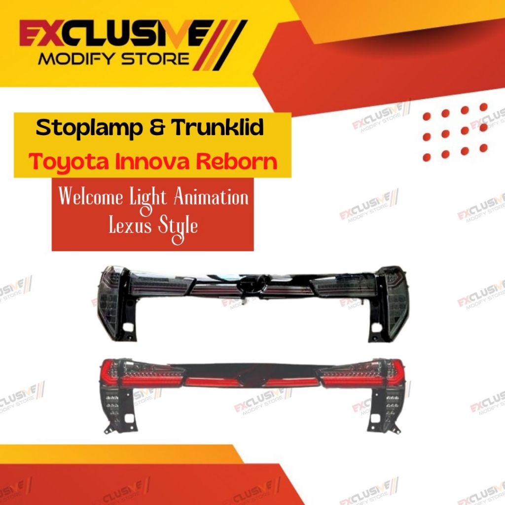 Jual STOPLAMP & TRUNKLID TOYOTA INNOVA REBORN LEXUS STYLE RED BAR SMOKE ...