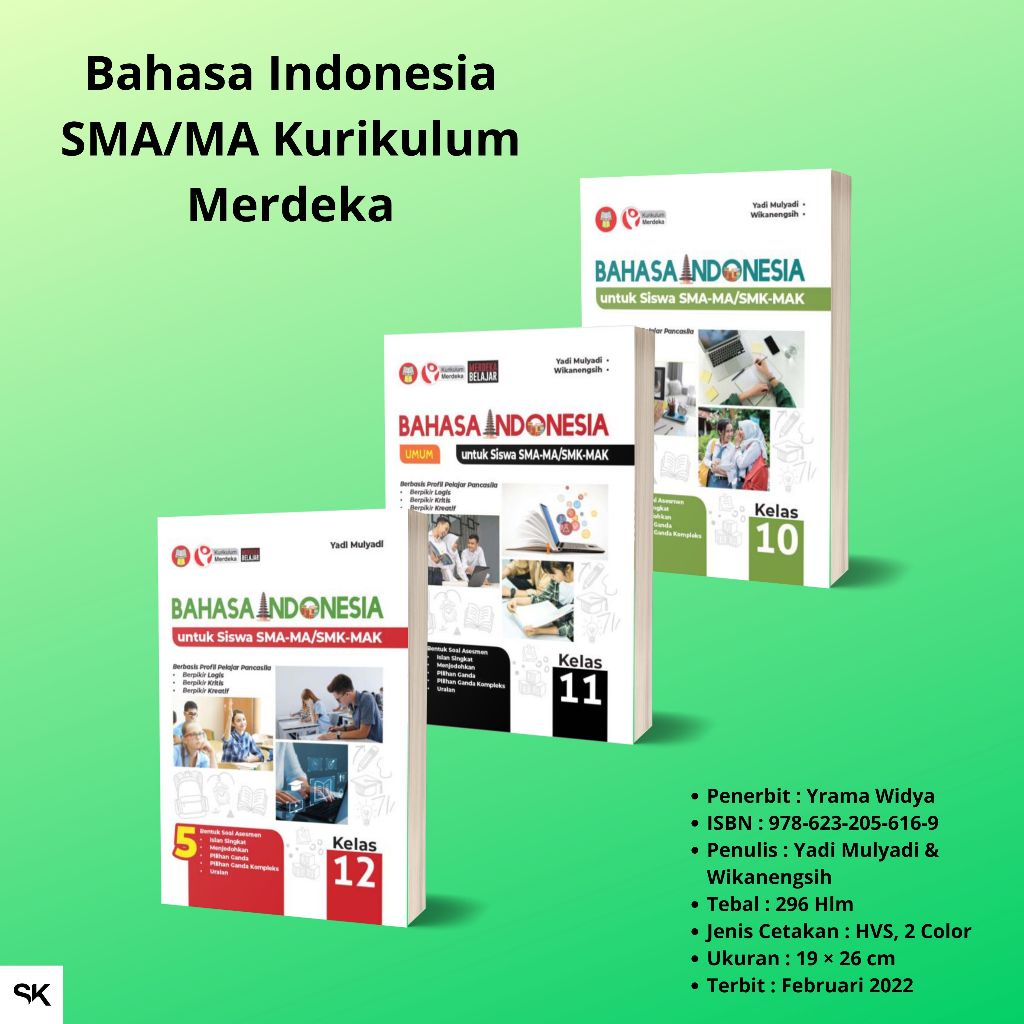 Jual Buku Bahasa Indonesia SMA/MA/SMK Kelas X/10/XI/11/XII/12 Kurikulum Merdeka | Shopee Indonesia