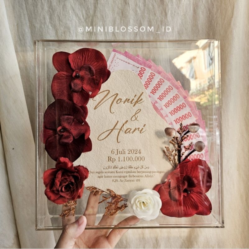 Jual URI Bingkai Mahar Akrilik / Frame Mahar Akrilik / Mahar Minimalis ...