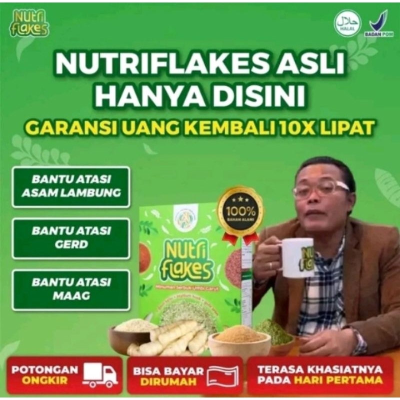 Jual NUTRIFLAKES SEREAL UMBI GARUT 100% ORIGINAL MENGATASI PERMASALAHAN ASAM LAMBUNG, MAGGH ...