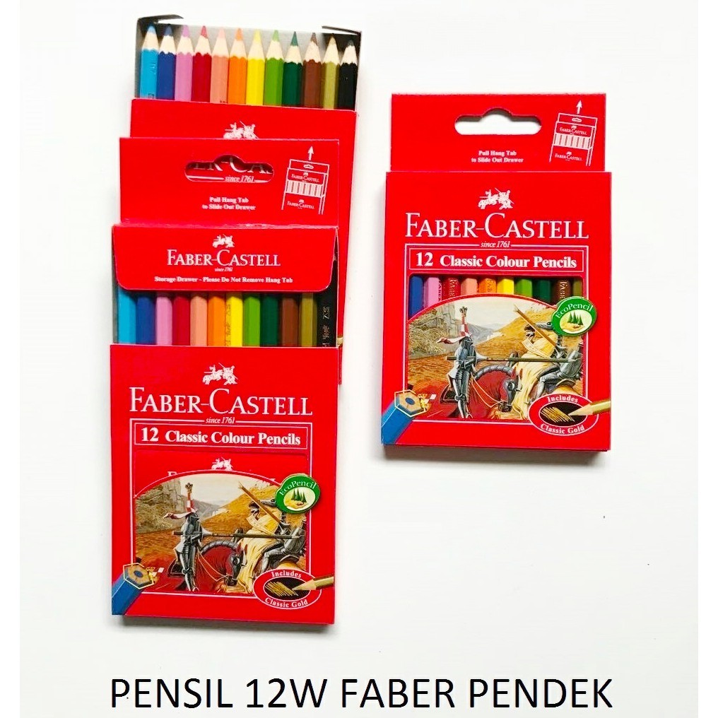 Jual Pensil Warna Faber Castell 12 Warna Pendek Classic | Shopee Indonesia