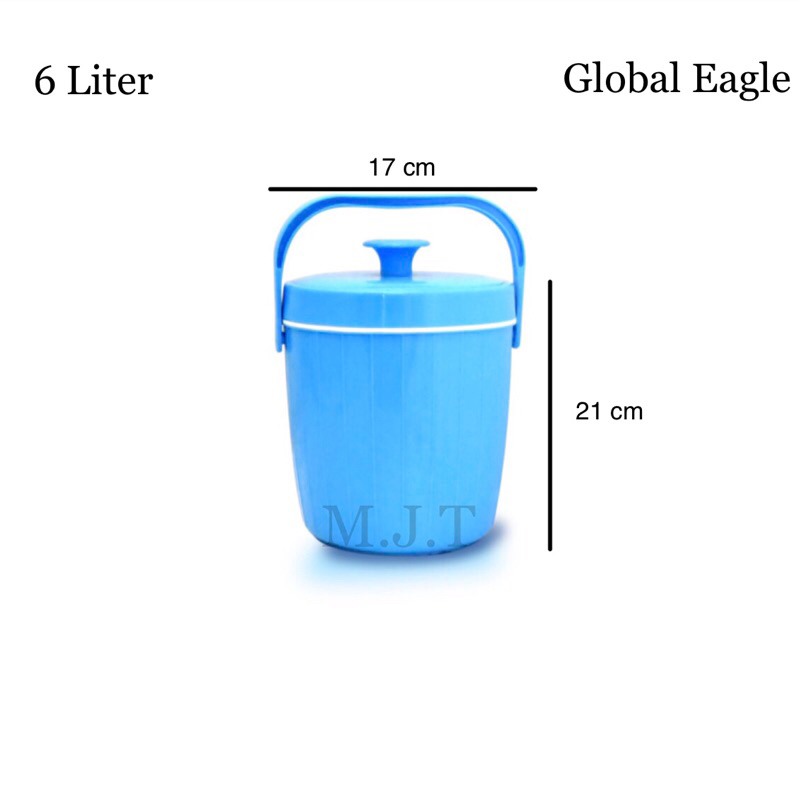 Jual Termos Nasi Rice Bucket 6 Liter Global Eagle Termos Es Batu Tahan ...