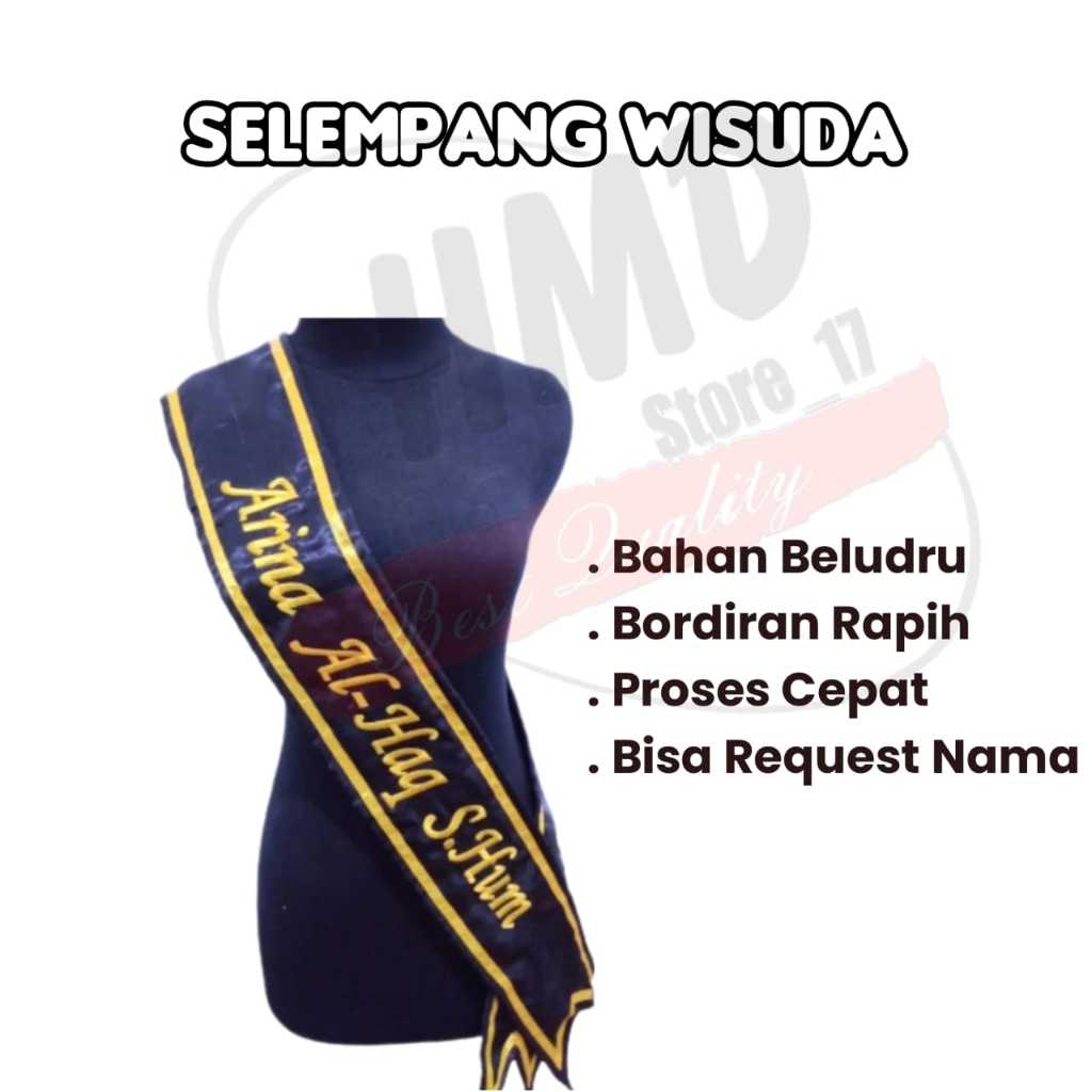 Jual Selempang Wisuda BLUDRU Anak dan Dewasa | Sash Wisuda | Selempang ...