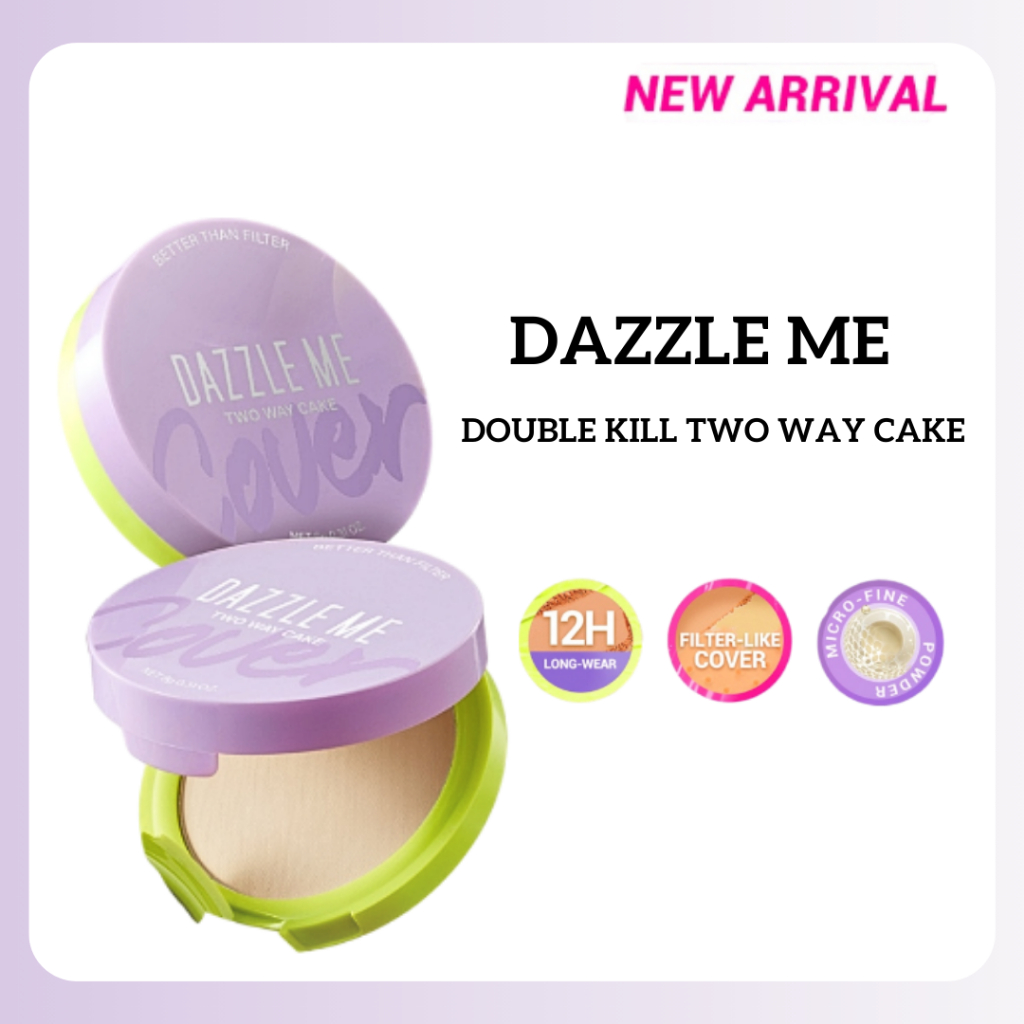 Jual Dazzle Me Better Than Filter Double Kill Two Way Cake Powder 9g ...