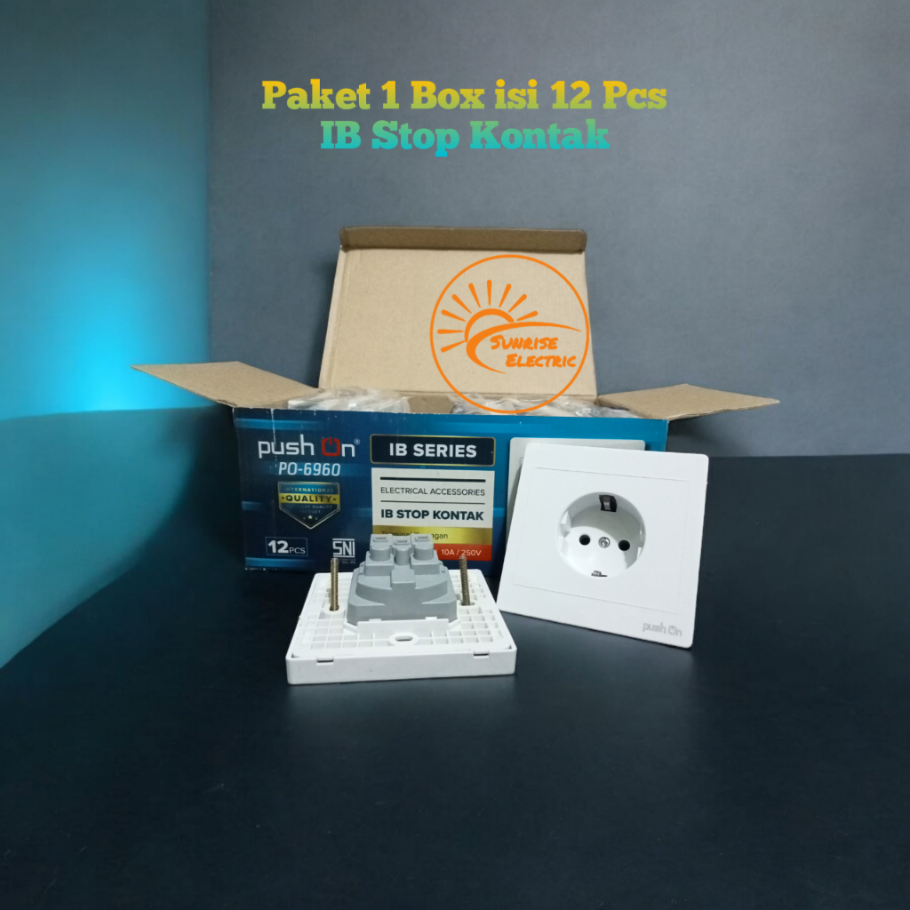 Jual Paket 1 Box isi 12 Pcs Push On Stop Kontak Arde Premium IB Series ...