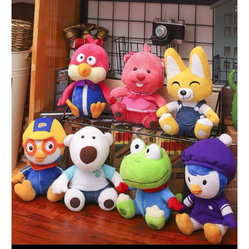 Jual Mainan Boneka Pororo And Friends Full Team Ukuran 25cm Bahan Yelvo ...