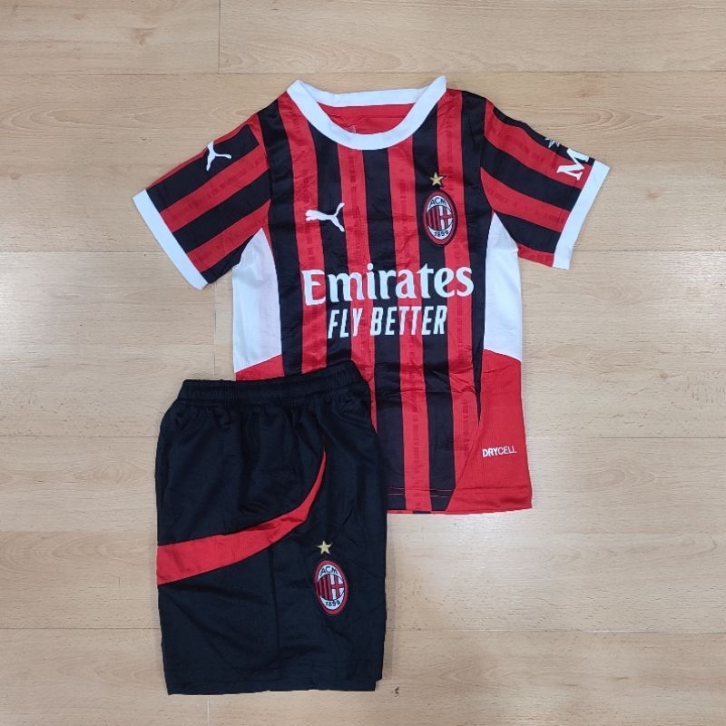 Jual Jersey Bola Anak ACM Miln Home Season 2024 / 2025 Grade Ori 1 Set ...