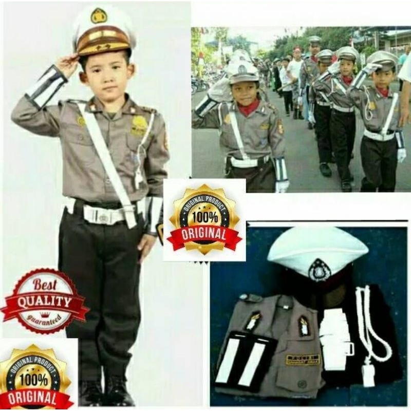 Jual BAJU SERAGAM POLISI ANAK / PROFESI ANAK / POCIL / POLWAN TK PAUD ...