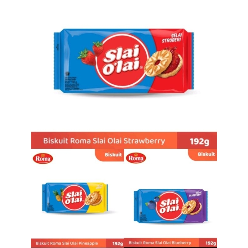 Jual roma slay olay strawberry, blueberry, dan nanas 192gr | Shopee ...