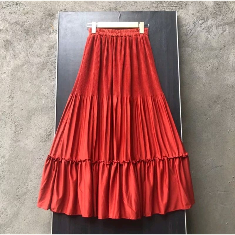 Jual Rok Susun 101 Clara / Rok Plisket Lidi Kerut / Rok Plisket Lidi ...