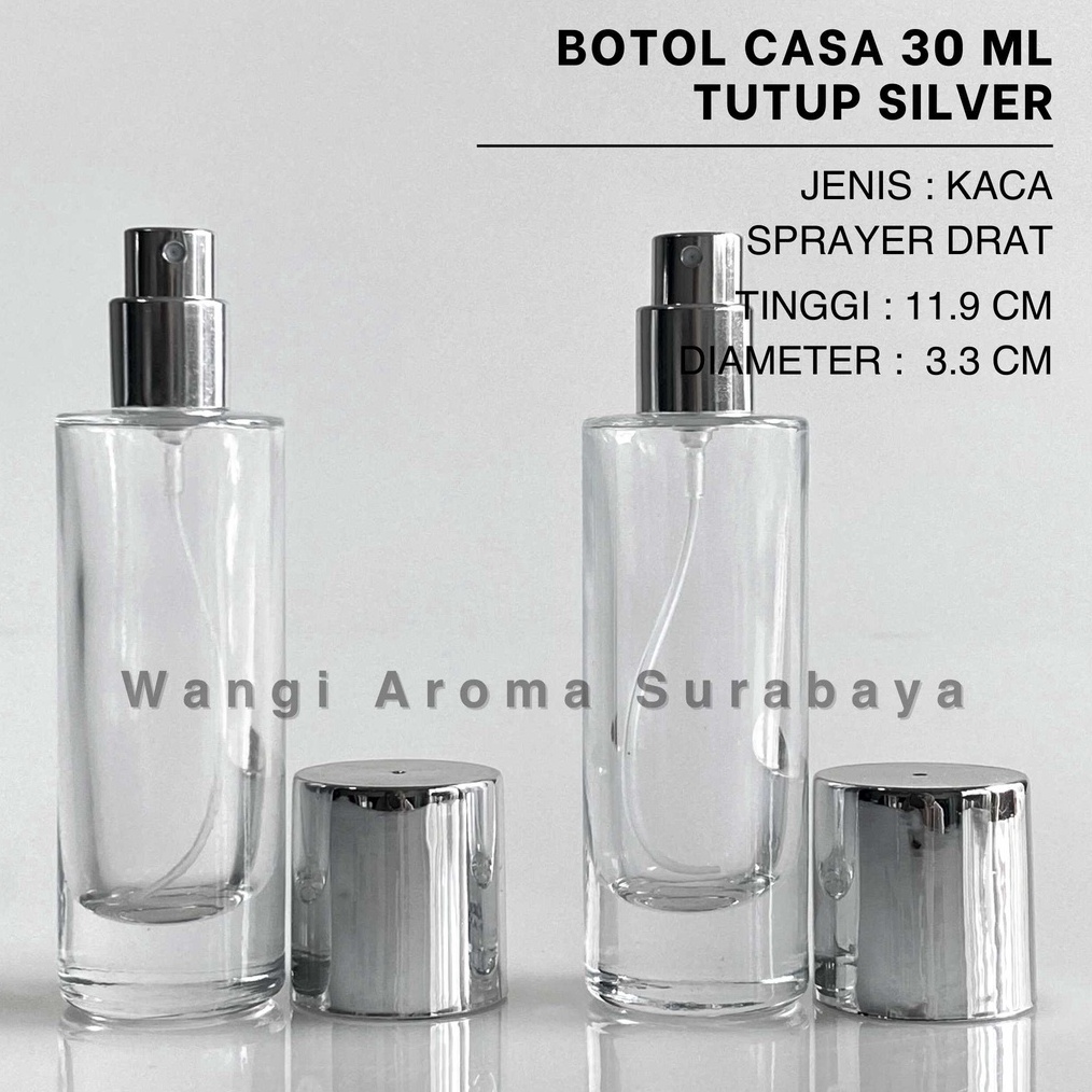 Jual KODE H84U Botol Parfum Casa 3ML Silver Spray Drat Botol Parfum ...