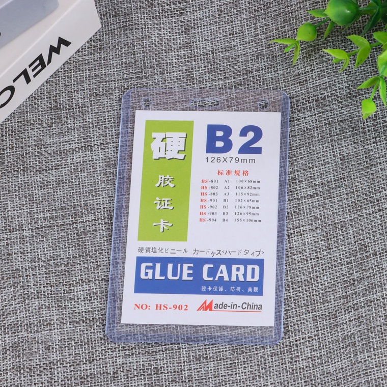 Jual 2 PcsID Card B2 Plastik Kartu Nama Name Tag Tebal Plastik ID CARD ...