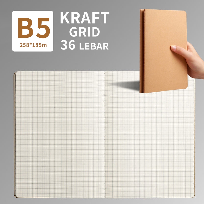 Jual Buku A5/Buku Tulis/NOTEBOOK A5/B5 Buku Hitam 36 Lembar lined/Grid/Blank - Tenwin | Shopee ...