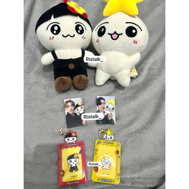 Jual doll teezmon ateez hanamon winklemon dan card holder | Shopee ...