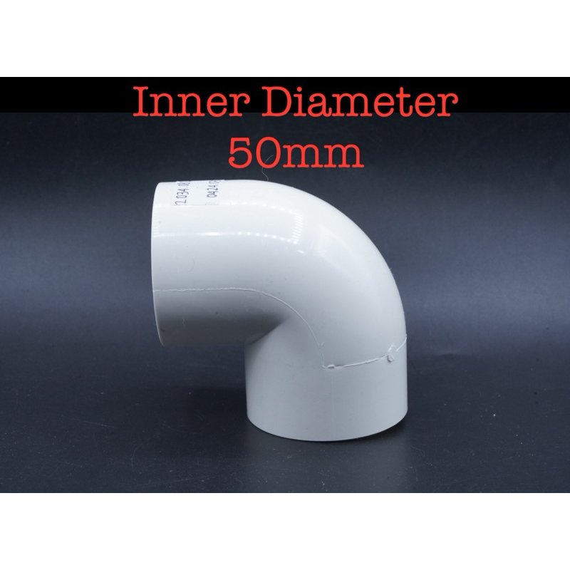 Jual White Fitting Elbow Siku Inner Diameter 50mm 50 mm for Pipa PVC 1 ...