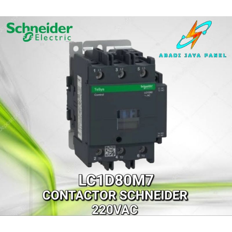Jual KONTAKTOR SCHNEIDER LC1D80M7 220VAC CONTACTOR SCHNEIDER LC1D80M7 ...