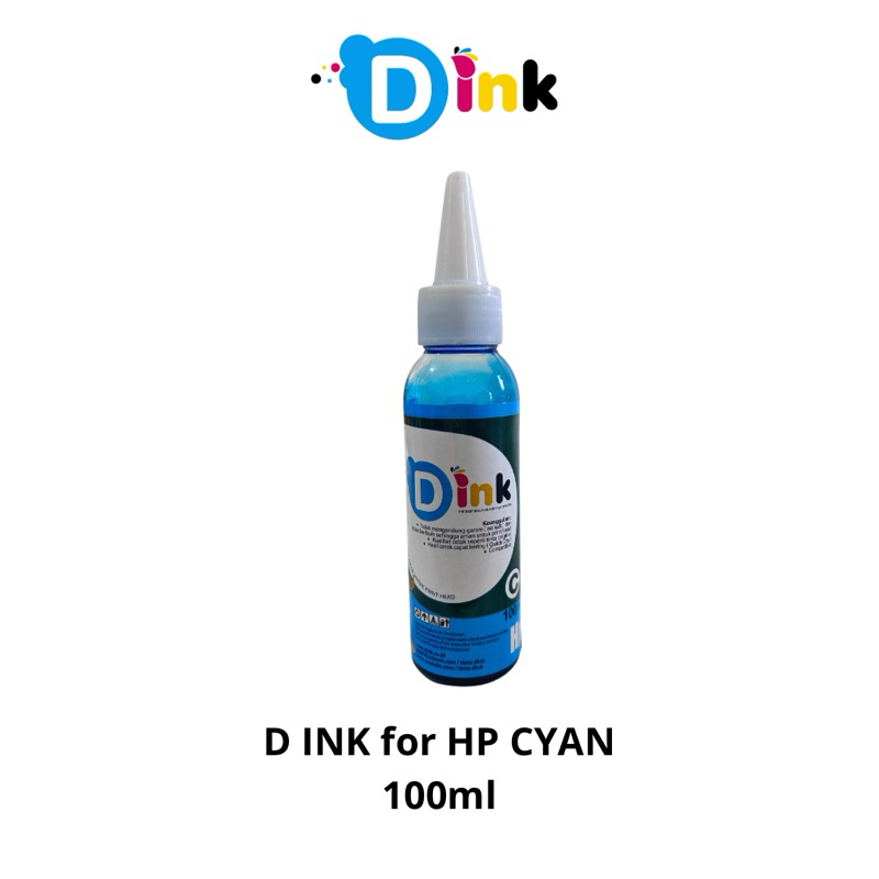 Jual Tinta Printer HP Cyan/ Biru 100ml D Ink | Shopee Indonesia