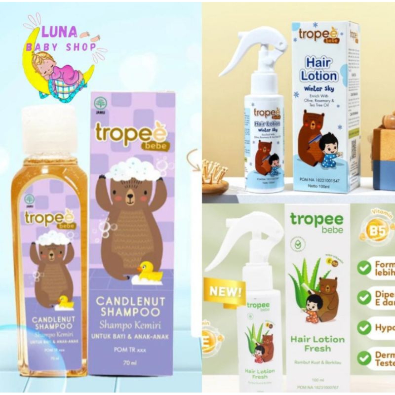 Jual Tropee Bebe Hair Lotion Aloe Vera / Original dan Winter Sky 100ml ...