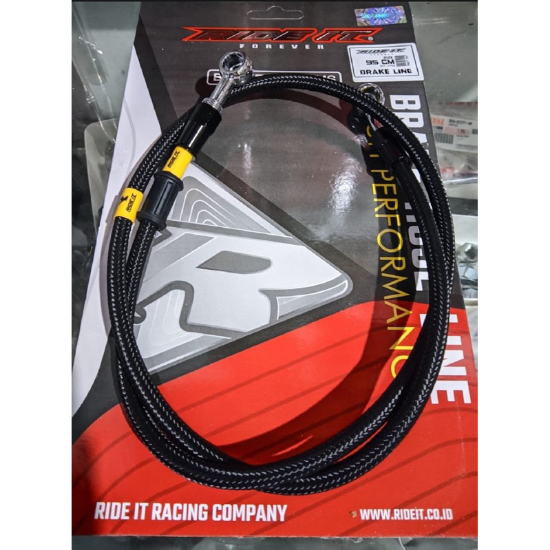 Jual selang rem depan 95cm Ride it serat karbon carbon dan silver ...