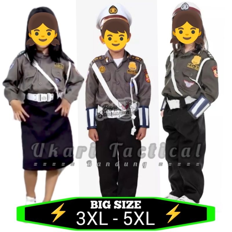 Jual 8-12th Kostum profesi anak SD polisi kecil pocil polantas sabhara ...