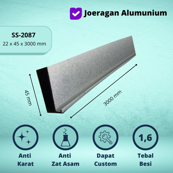 Jual Frame Kaca Alumunium Premium Doff Pasir Lemari Kitchen Set (SS ...