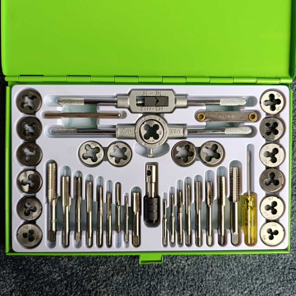 Jual KUALITAS TEKIRO 40 pcs Tap And Dies Set Handtap Alat Senai Tap ...