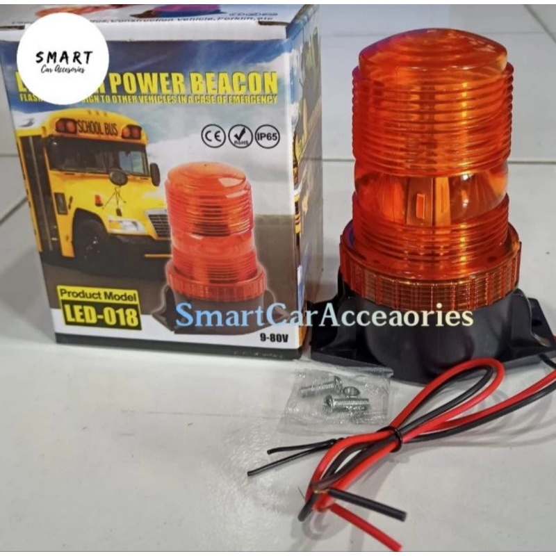 Jual Lampu Rotary Rotari Led Beacon Mini Warning Light Flash Baut 12v ...