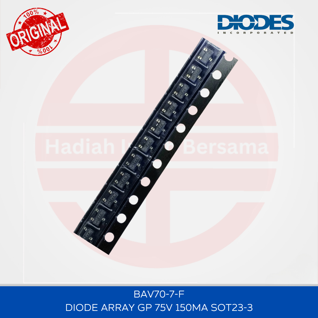Jual BAV70-7-F DIODA DIODE ARRAY GP 75V 150MA SOT23-3 ORIGINAL DIODES ...