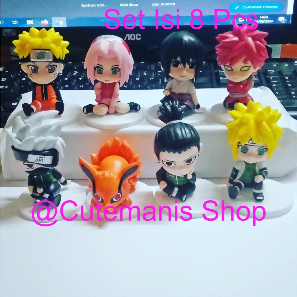 Jual Figure Naruto Biju Minato Gaara Sasuke Sakura Set Isi 8 Pcs ...