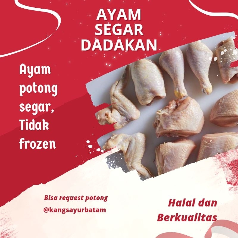 Jual Ayam segar potongan 1kg (Bukan seekor 1kg,Wajib baca notes sebelum ...