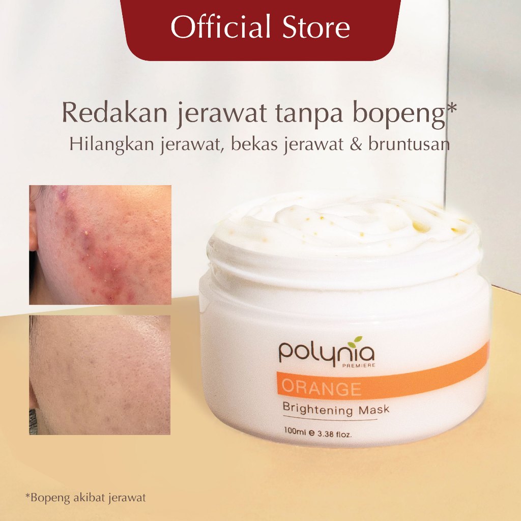 Jual POLYNIA | Orange Brightening Face Mask | Memudarkan Bekas Jerawat ...