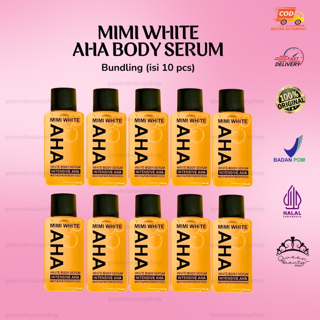 Jual ( Isi 10 pcs ) Bundling Aha Mimi Body Serum 30ml BPOM | Shopee ...