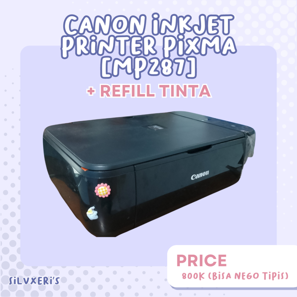 Jual Canon Inkjet Printer PIXMA MP287 + Cartridge Lengkap Second Bekas ...