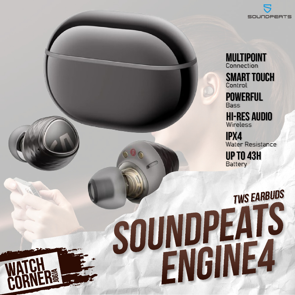 Jual SoundPEATS Engine4 TWS True Wireless Earbuds IPX4 Hi-Res Audio ...
