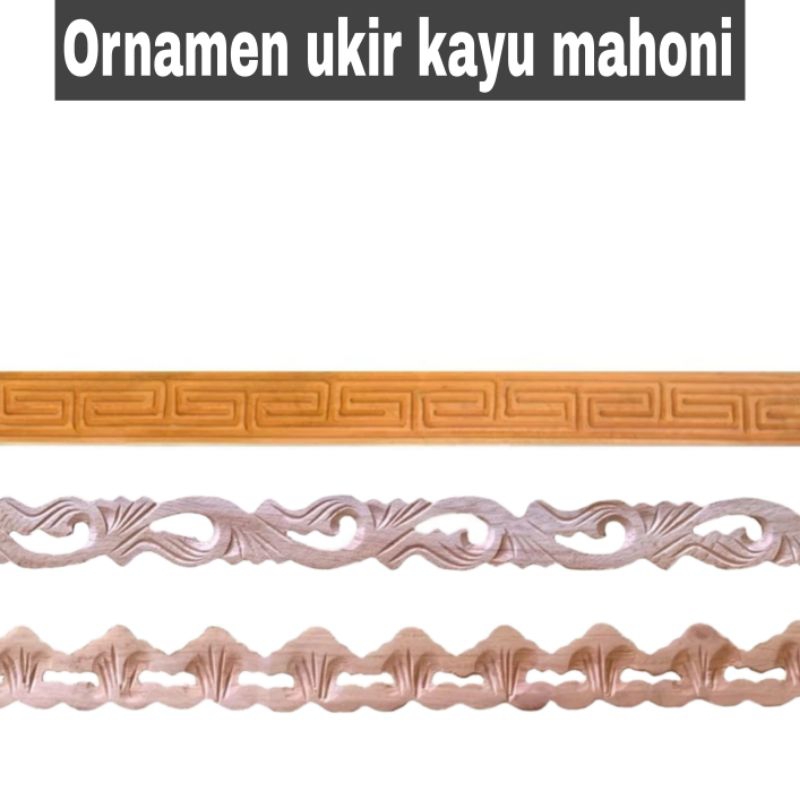 Jual Ornamen Ukir Kayu Mahoni Asli Tempel | Lis Kayu Ukir Panjang 120cm ...
