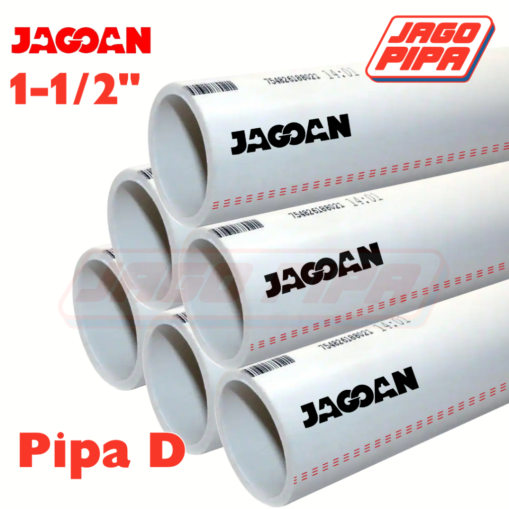Jual Jagoan Pipa D 1-1/2 Inch PVC MOF 4 Meter Paralon Putih Pralon 1-1/ ...