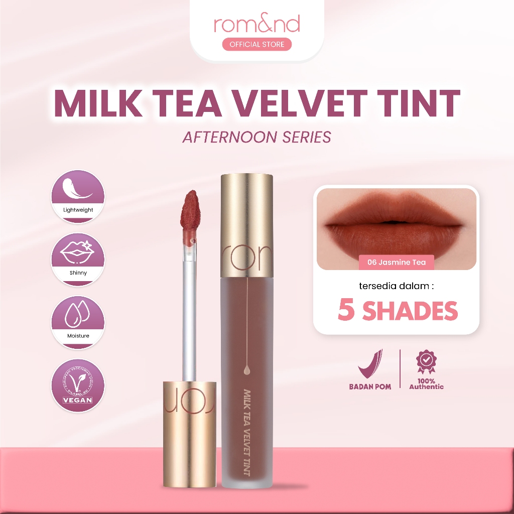 Jual ROMAND - Milk Tea Velvet Tint Afternoon Tea Series [LIP CREAM ...