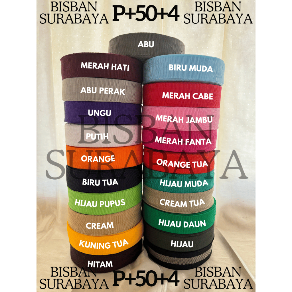 Jual (PER ROLL) WEBBING BISBAN 3,8CM TALI TAS LEBAR 3,8 CM (30YARD ...