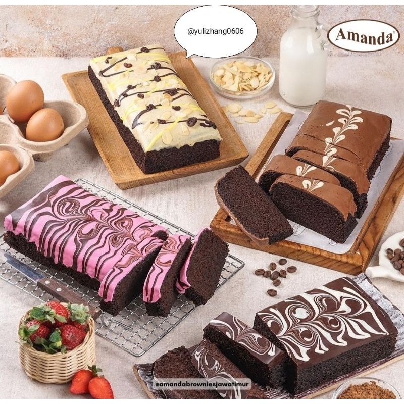 Jual Brownies kukus Amanda original varian marble (Kemasan Vakum) | Shopee Indonesia