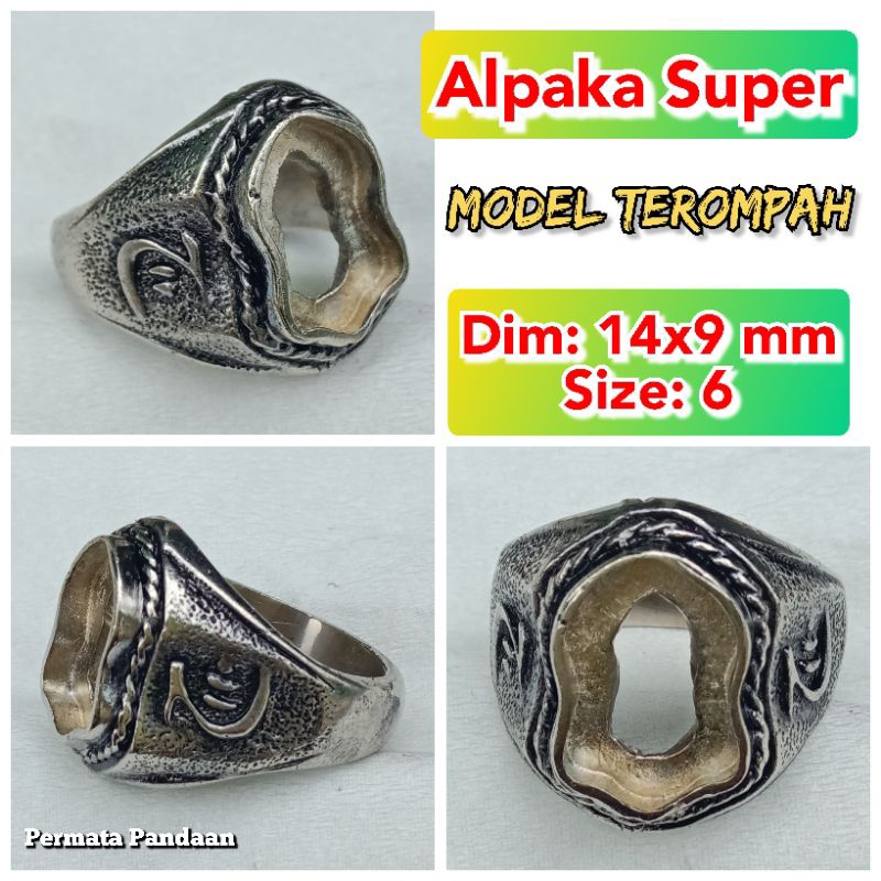 Jual emban batu akik dan permata alpaka super model terompah.06 ...