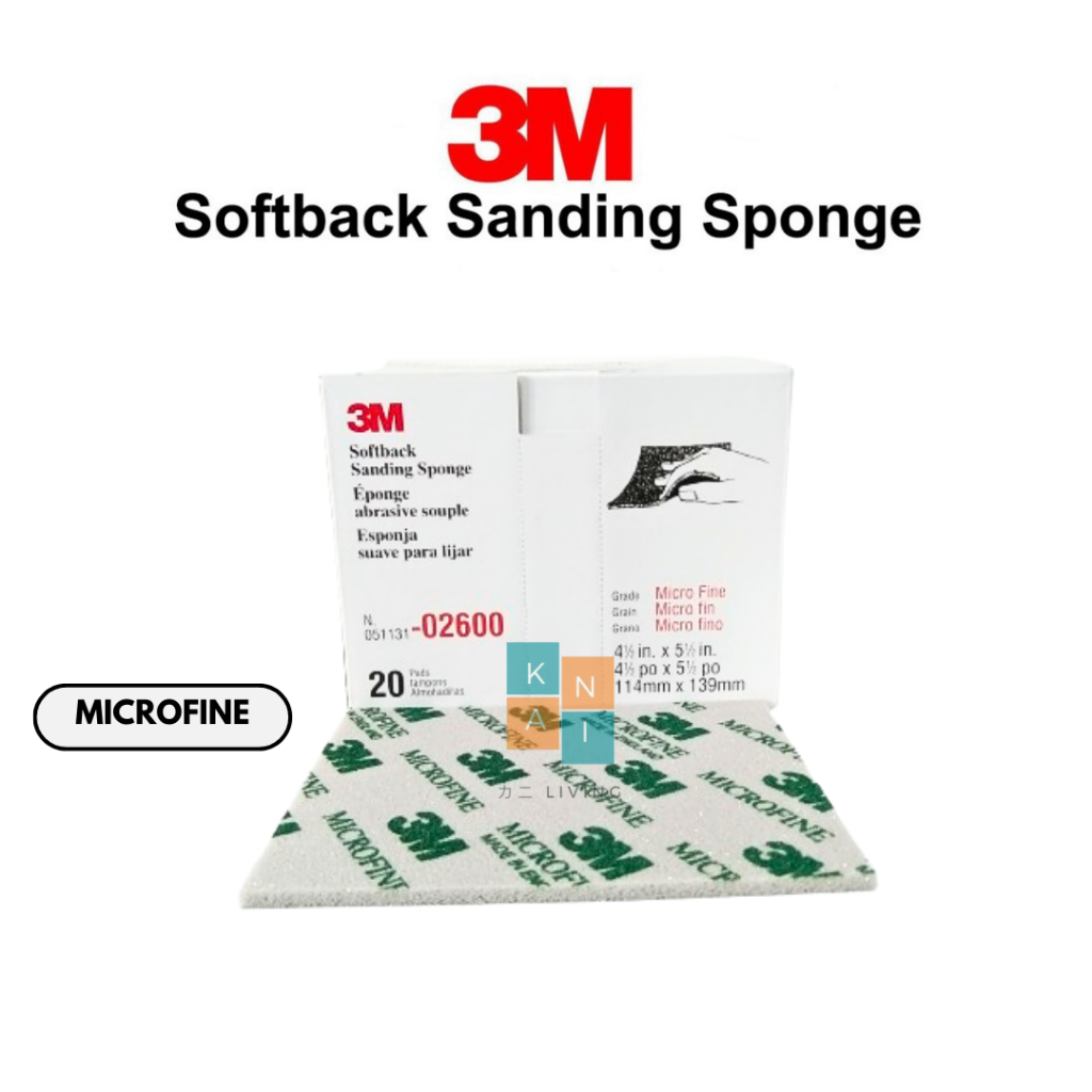 Jual 3M Sanding Sponge MicroFine Box 20pcs - 11.5 x 14 cm - Amplas ...