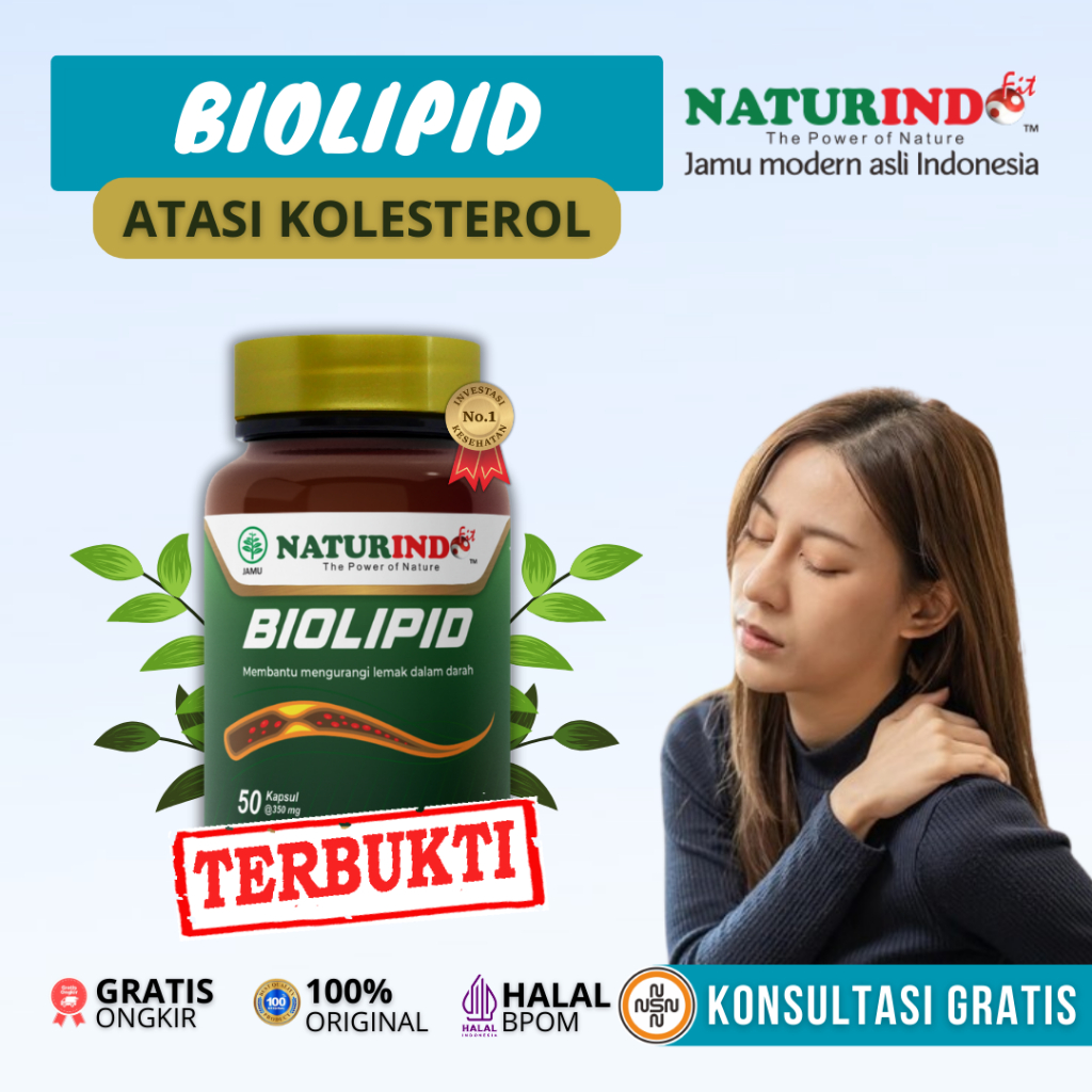 Jual BIOLIPID OBAT KOLESTEROL TEGANG BAHU LEHER HERBAL ALAMI NATURINDO ...