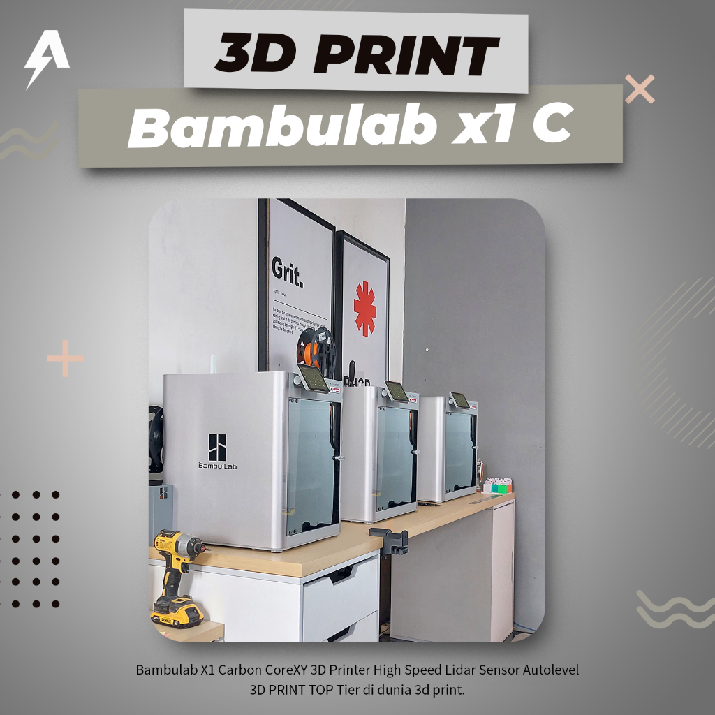 Jual Jasa Cetak 3D PRINT PLA+ BERKUALITAS DENGAN PRINTER BAMBULAB X1 ...