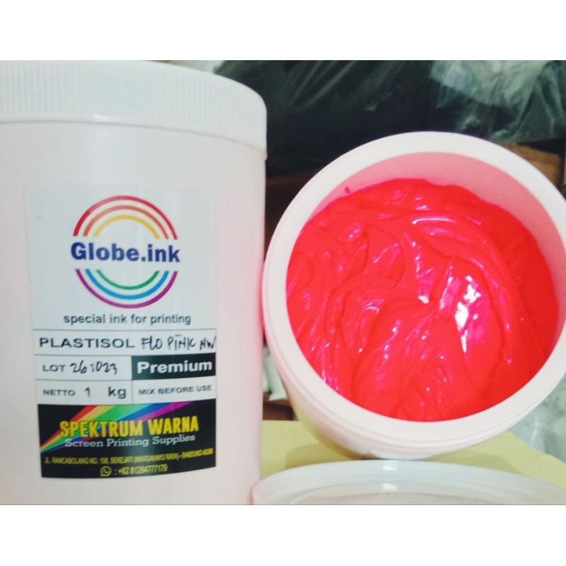 Jual Cat Sablon Premium Flo Pink New 1Kg | Shopee Indonesia