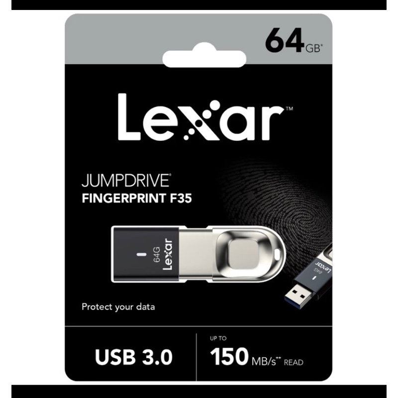 Jual Lexar Flashdisk JumpDrive Fingerprint F35 USB 3.0 Flash Drive ...